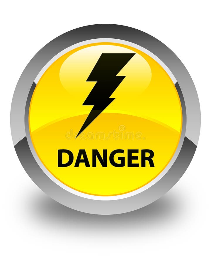 Danger (electricity Icon) Glossy Yellow Round Button Stock Illustration ... Danger (electricity Icon) Glossy Yellow Round Button Stock Illustration ...