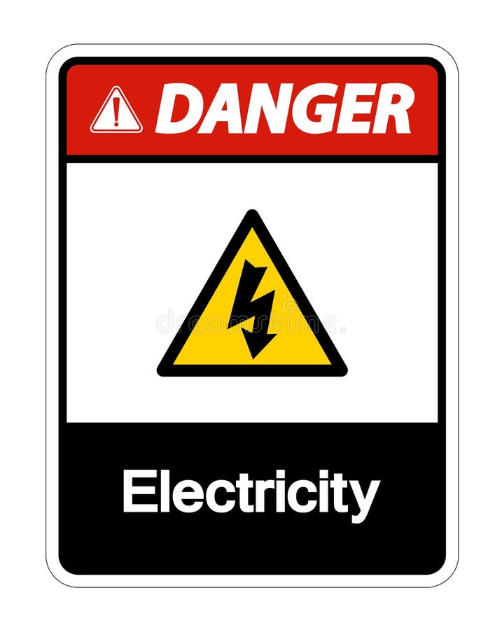 Danger Electricity Symbol Sign Isolate on White Background,Vector ...