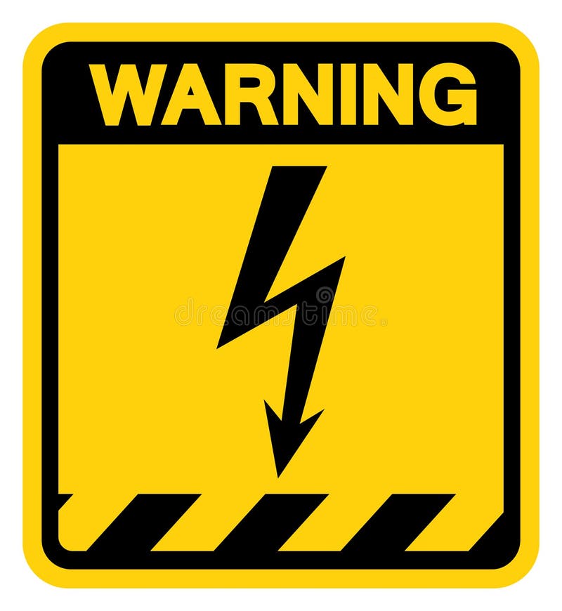 Danger Electricity Warning Sign, Vector Illustration, Isolate on White ...