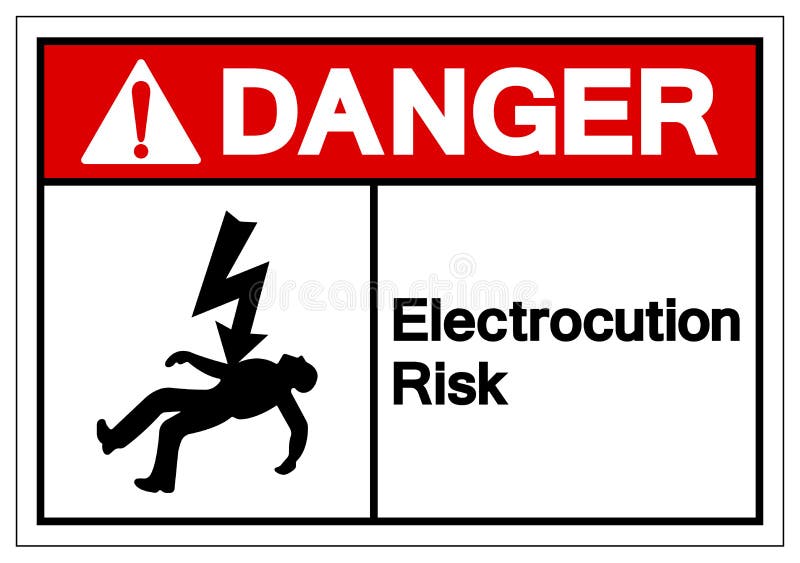 Danger Electrocution Risk Symbol Sign, Vector Illustration, Isolated On ...