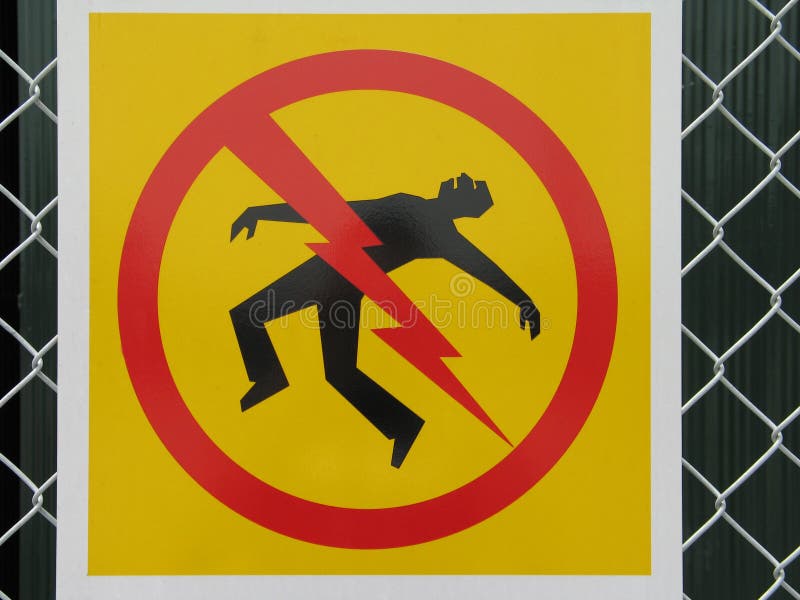 Danger of Electrocution Sign Stock Image - Image of wrath, sign: 25305829