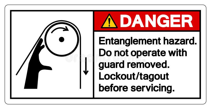 Danger Entanglement Hazard Symbol Sign, Vector Illustration, Isolate on ...