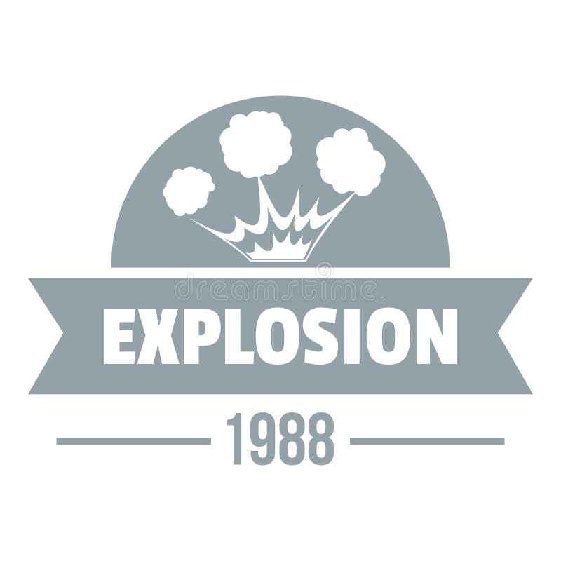 Danger Explosion Logo, Simple Gray Style Stock Vector - Illustration of ...