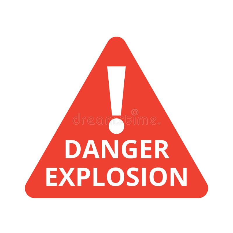 Danger Explosion Symbol Icon Stock Illustration - Illustration of ...
