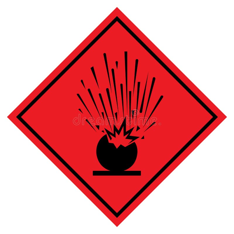 Danger Explosive Symbol Sign,Vector Illustration, Isolated on White ...