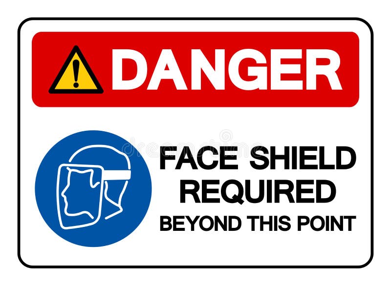 Danger Face Mask Required Symbol Sign,Vector Illustration, Isolated on ...