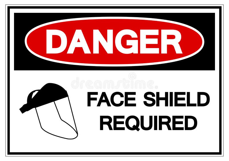 Danger Face Mask Required Symbol Sign,Vector Illustration, Isolated on ...