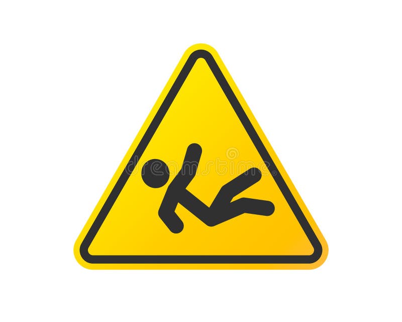 Danger Falling Sign Stock Illustrations – 6,021 Danger Falling Sign ...