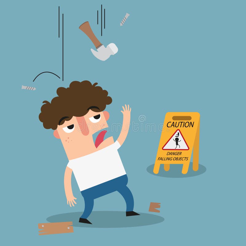 Danger Falling Objects Caution Sign Stock Vector - Illustration of ... Danger Falling Objects Caution Sign Stock Vector - Illustration of ...