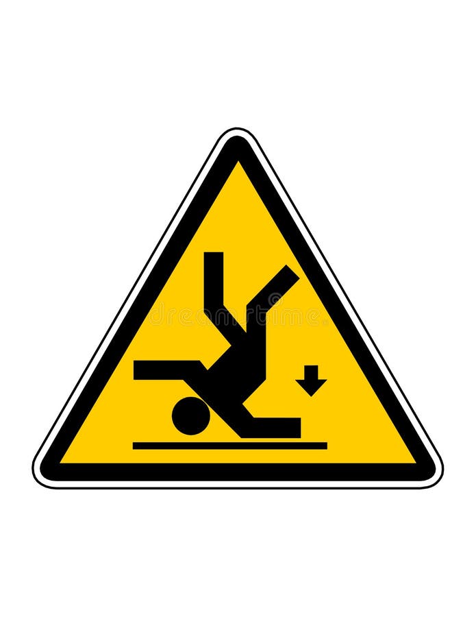 Warning Sign: Risk of Falling Stock Image - Image of floor, clean: 16169109
