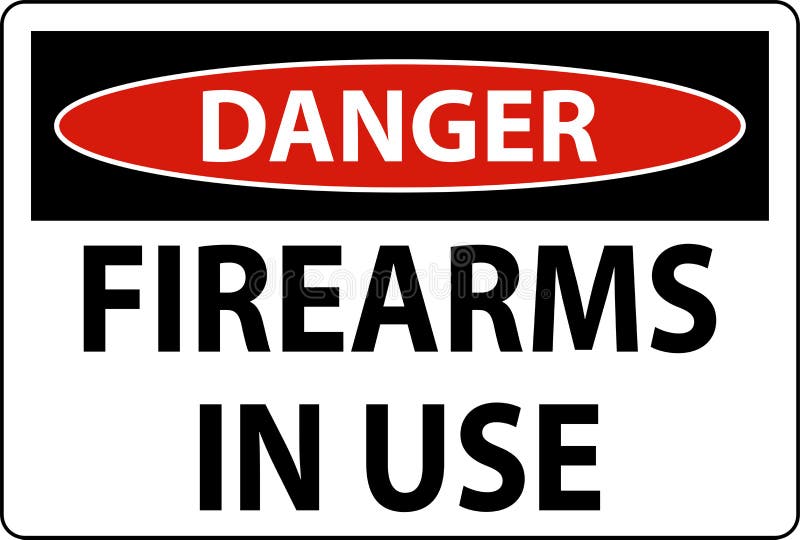 Danger Firearms Allowed Sign Firearms in Use Stock Vector ...