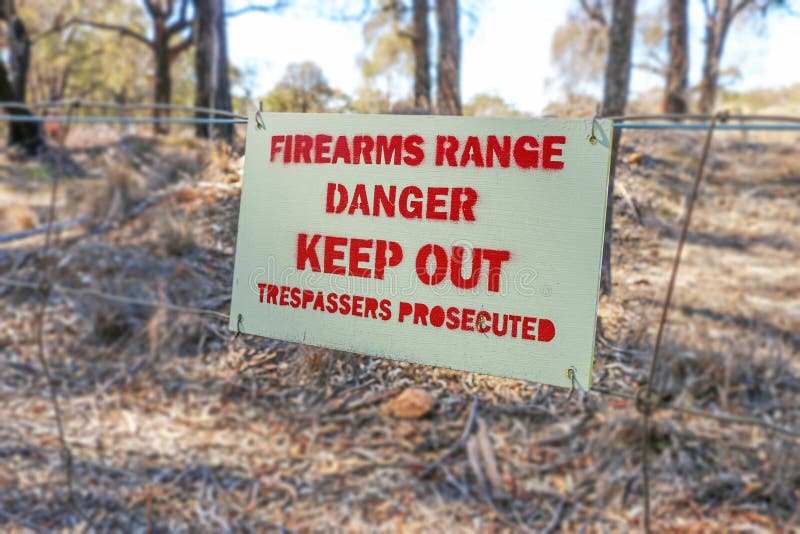 Danger Firearms Range Warning Sign Stock Photos - Free & Royalty-Free ...