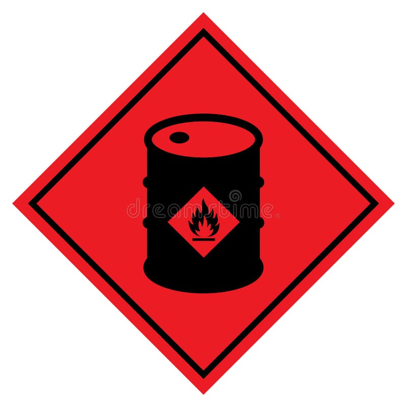 Danger Flammable Liquid Symbol Sign ,Vector Illustration, Isolate on ...