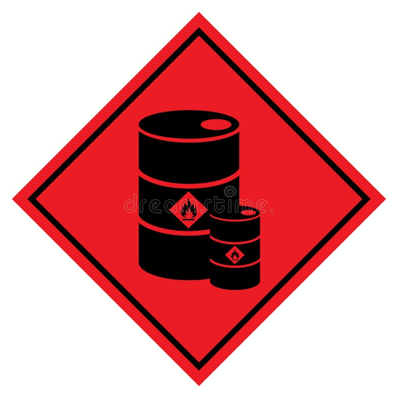 Danger Flammable Storage Area Symbol Sign, Vector Illustration, Isolate ...