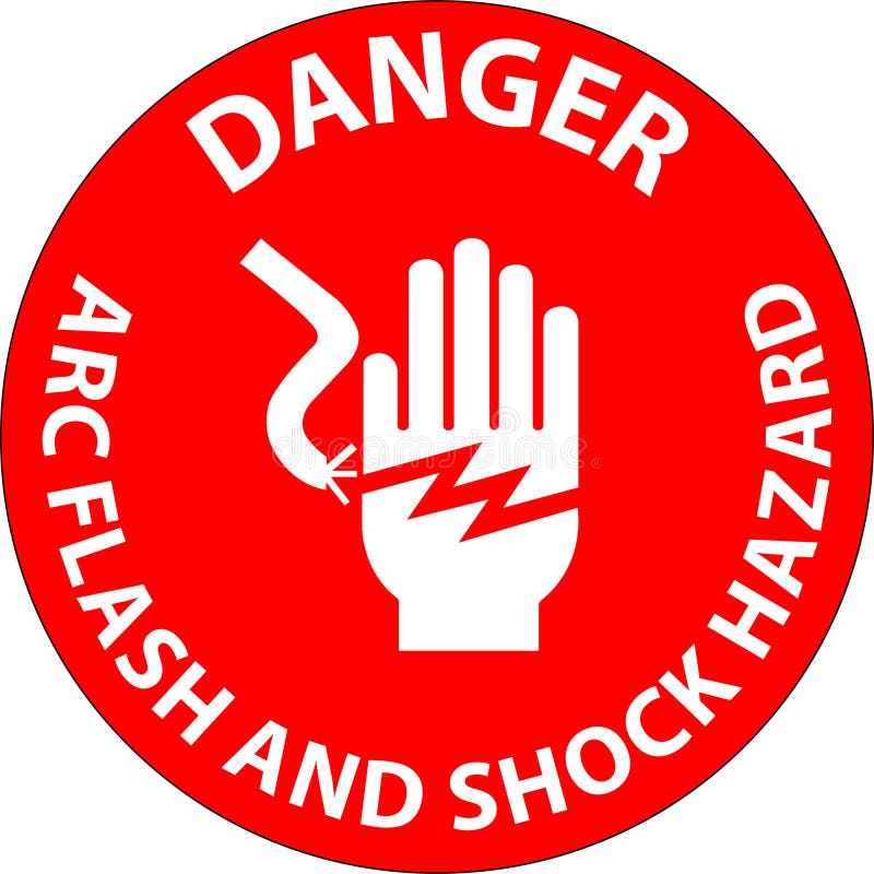 Danger Floor Sign Arc Flash and Shock Hazard Stock Vector ...