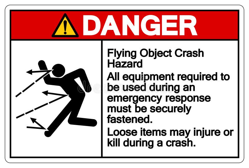 Caution Flying Debris Symbol Sign, Vector Illustration, Isolate on ...