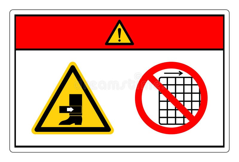 Danger Foot Crush Force from Above Symbol Sign, Vector Illustration ...