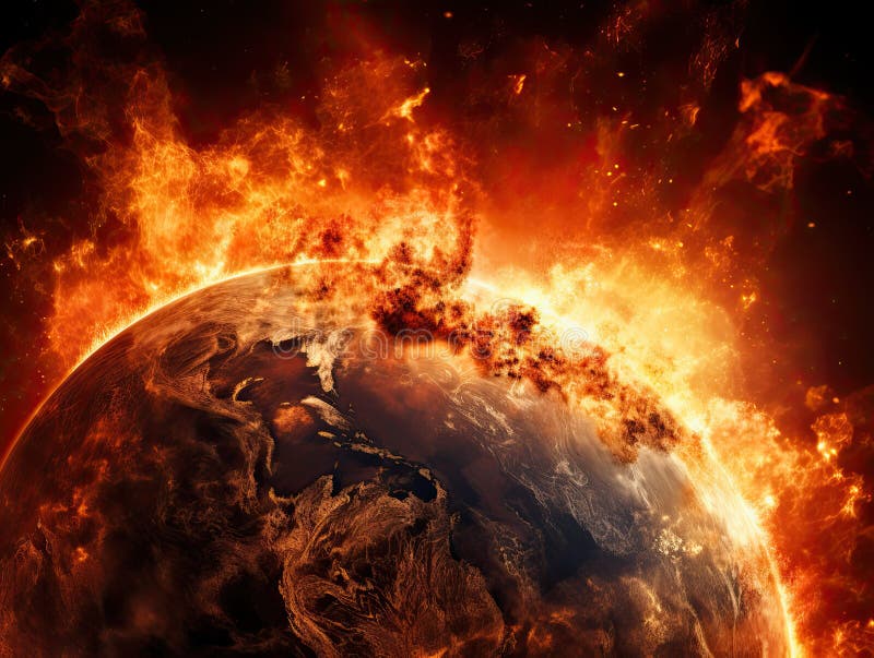 The Danger of Global Warming and Climate Changes Stock Illustration ...