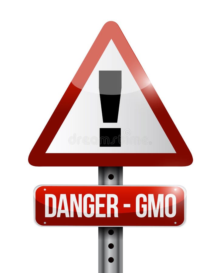 Danger Gmo Warning Road Sign Illustration Design Stock Photo - Image of ...