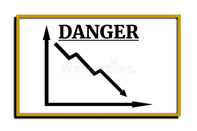 Danger Graph Illustrated on the Board Stock Illustration - Illustration ...