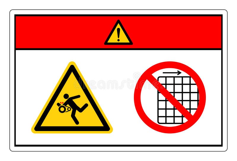 Danger Guard Remove Risk of Severe Injury Do Not Remove Guard Symbol ...