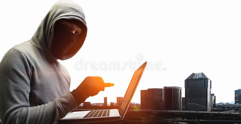 Danger of hack attack stock image. Image of mask, hacker - 124580047