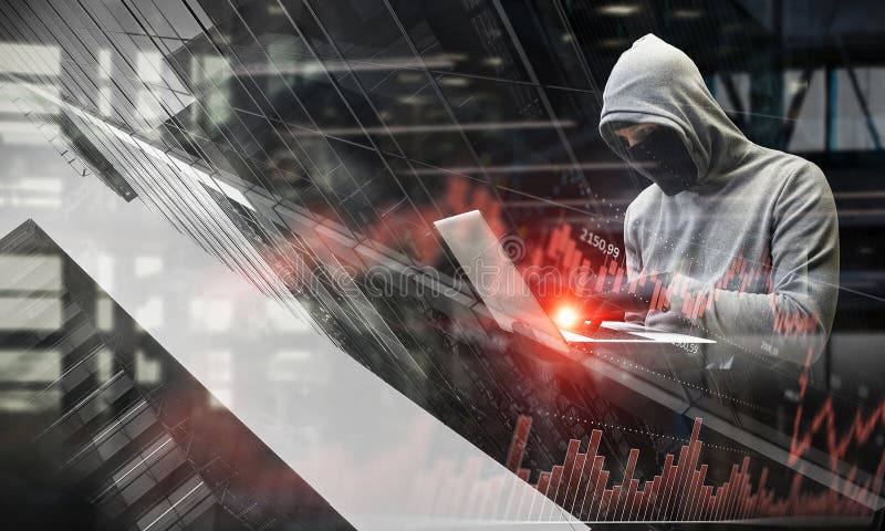 Danger of hack attack stock photo. Image of hand, laptop - 125147340