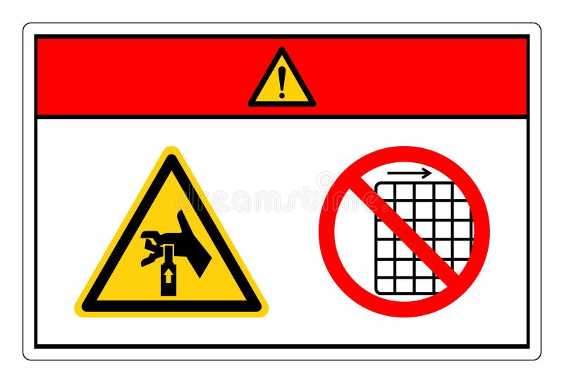 Danger Hand Crush Force from Below Symbol Sign, Vector Illustration ...