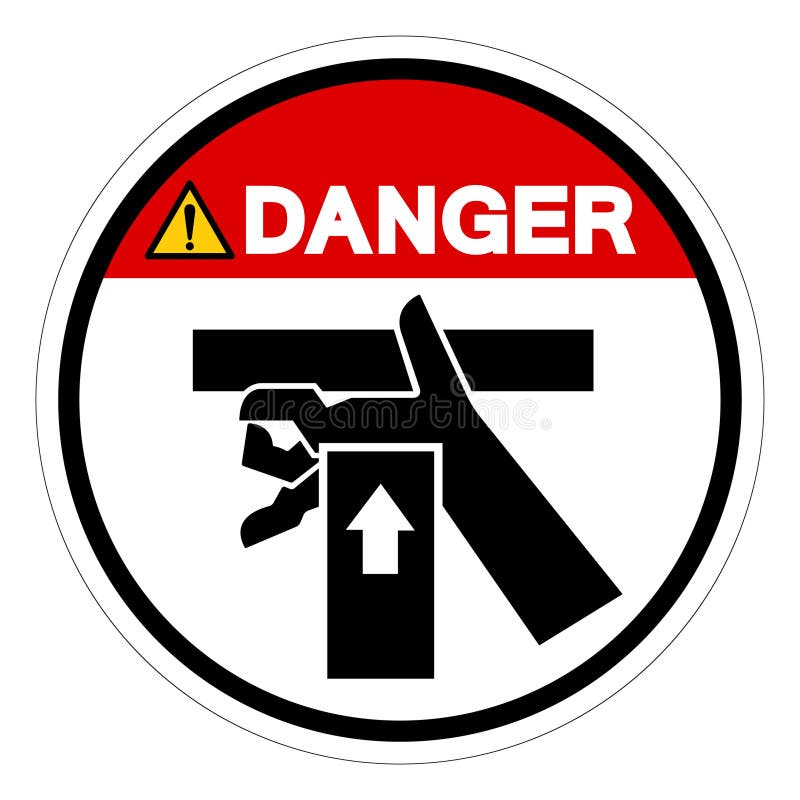 Danger Hand Crush Force from Below Symbol Sign, Vector Illustration ...