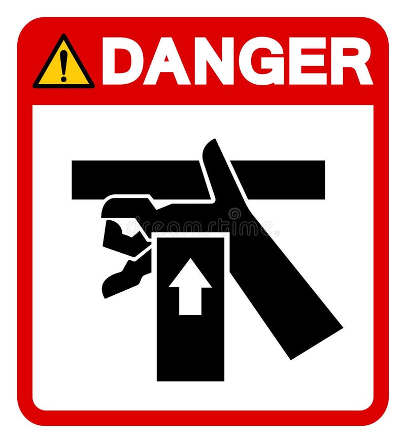 Danger Hand Crush Force from Below Symbol Sign, Vector Illustration ...