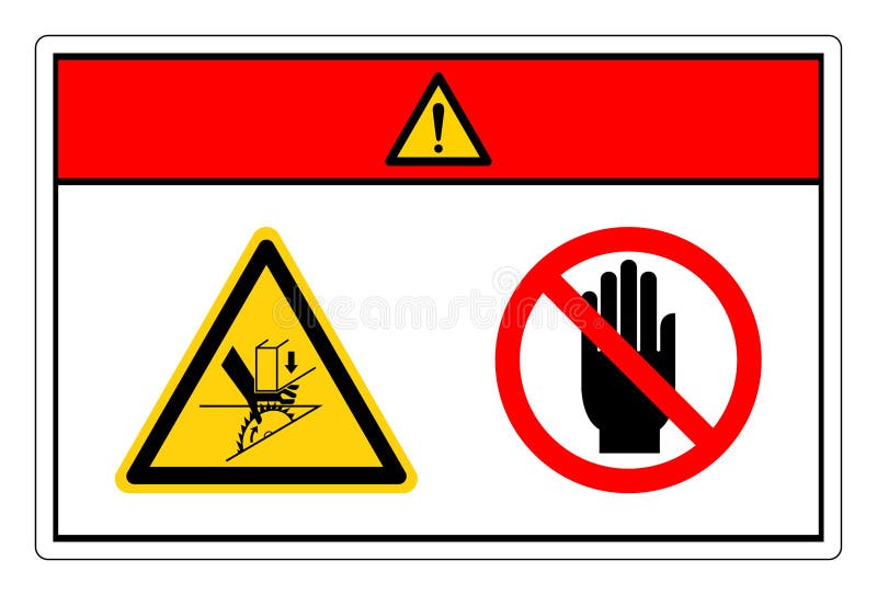 Danger Hand Crush Hazard Do Not Touch Symbol Sign, Vector Illustration ...