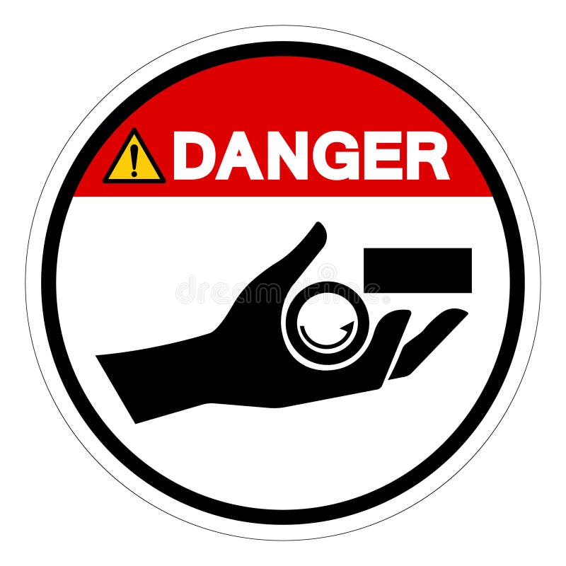 Danger Hand Crush of Rotating Hazard Guard Symbol Sign, Vector ...
