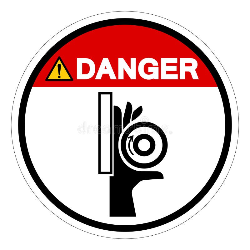 Danger Hand Crush Roller Pinch Point Do Not Touch and Do Not Remove ...