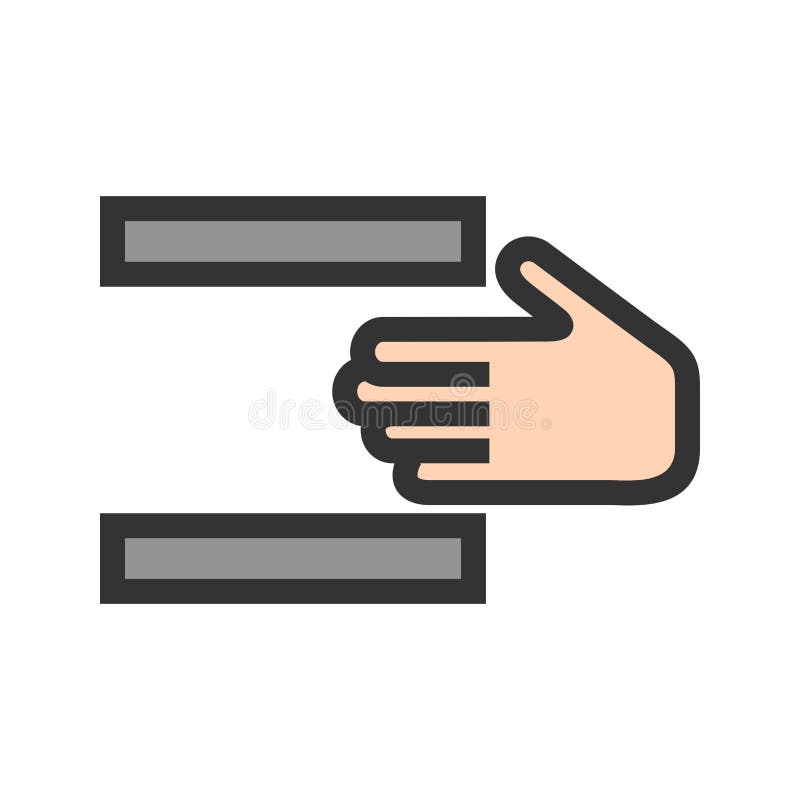 Danger of Hand Press stock vector. Illustration of danger - 83795535