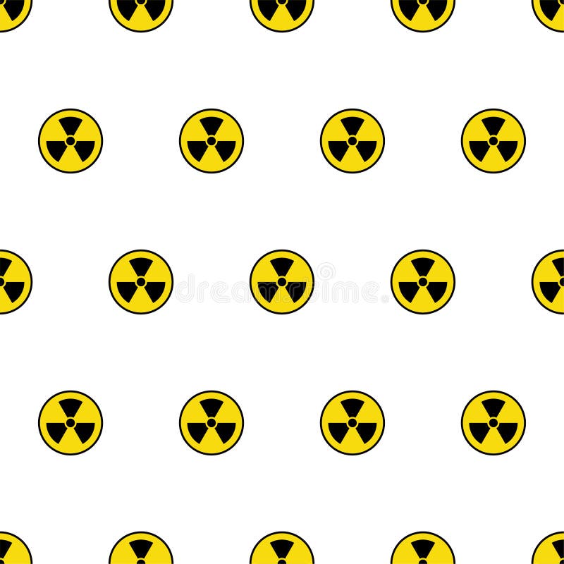 Danger Hazard Nuclear Icon. Radioactive Sign Seamless Pattern Stock ...
