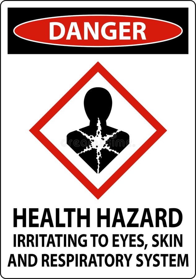 Danger Health Hazard GHS Sign on White Background Stock Vector ...