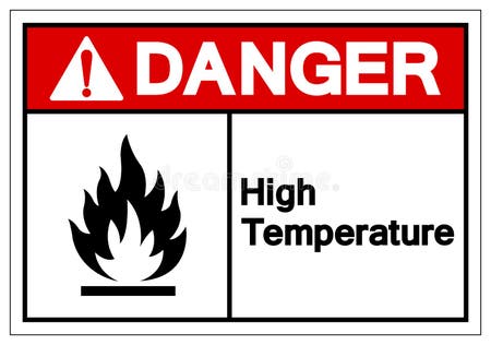 Danger High Temperature Symbol Sign ,Vector Illustration, Isolate on ...