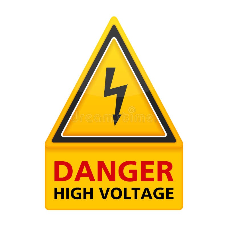 Danger High Voltage Sign stock vector. Illustration of banner - 43015907