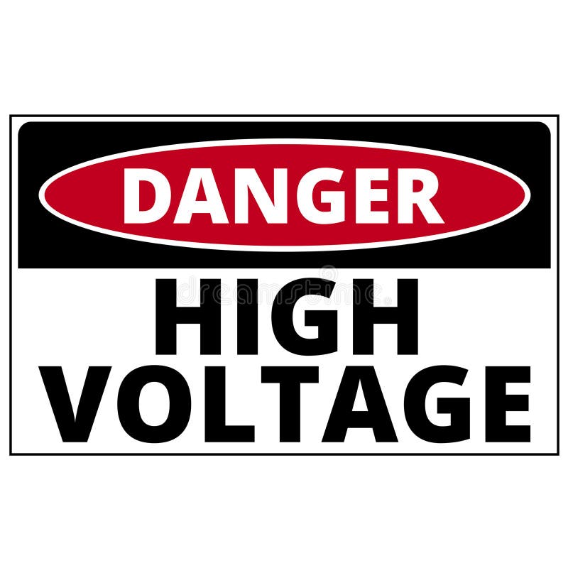 Danger High Voltage Sign on a White Background Stock Vector ...