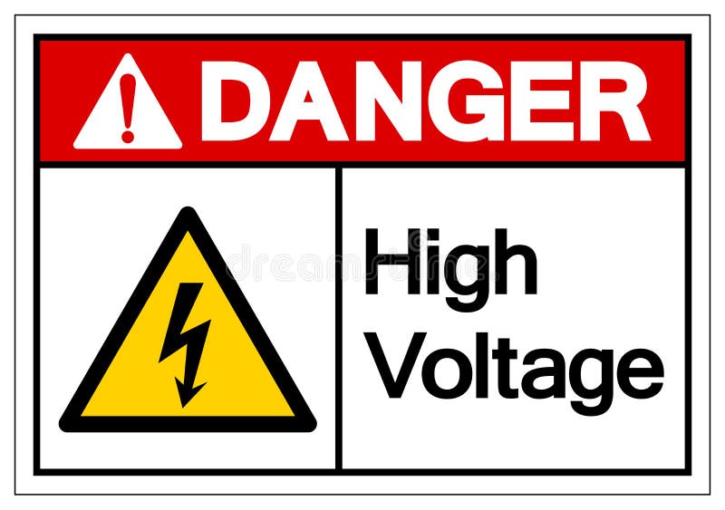 Danger High Voltage Symbol Sign, Vector Illustration, Isolate on White ...