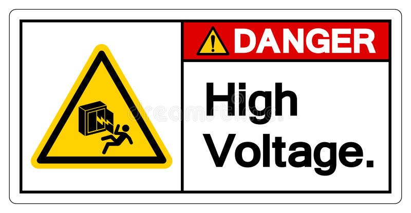 Danger High Voltage Symbol Sign, Vector Illustration, Isolate on White ...