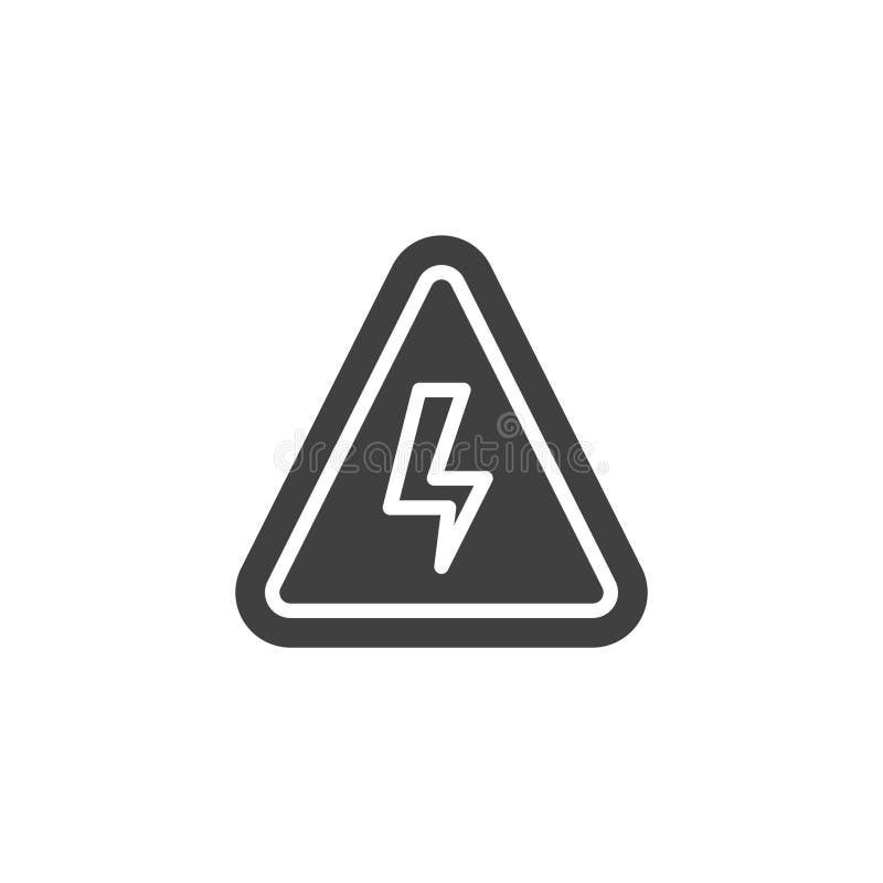Danger High Voltage Vector Icon Stock Vector - Illustration of pixel ...