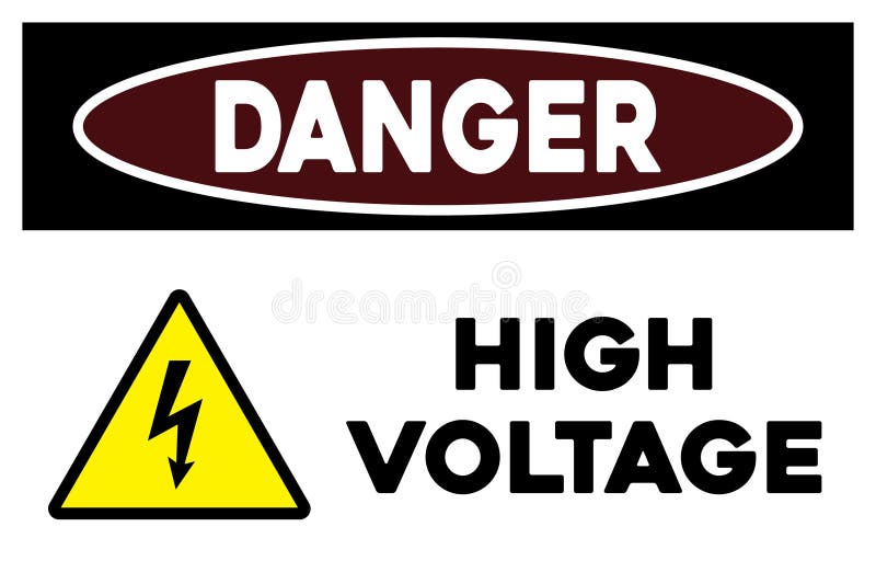 Danger high voltage stock vector. Illustration of electric - 312767094