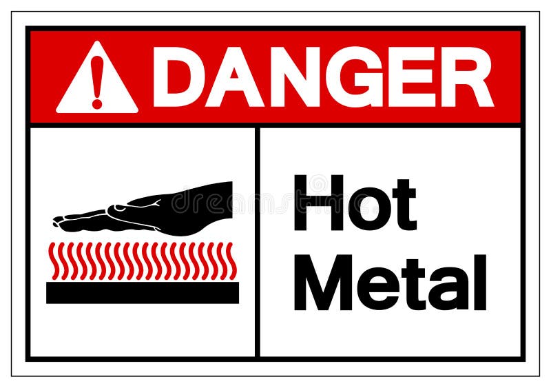 Danger Hot Metal Symbol Sign, Vector Illustration, Isolate on White ...