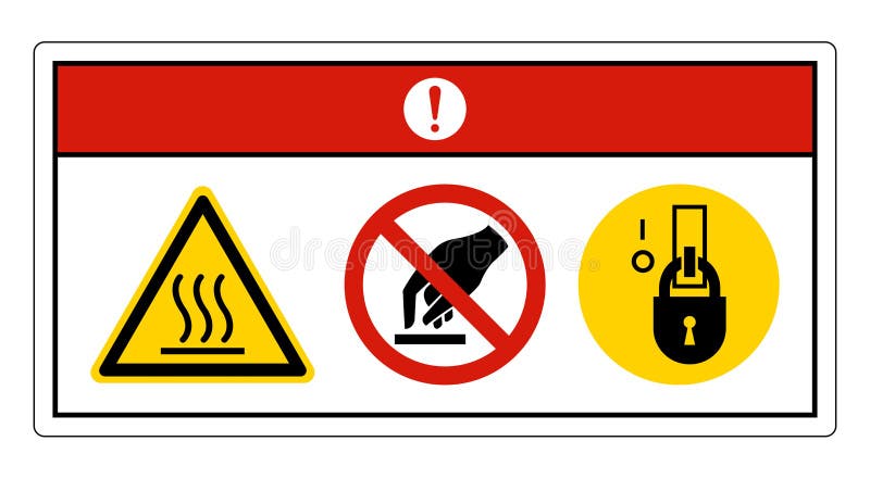 Danger Hot Surface Symbol Sign on White Background Stock Vector ...