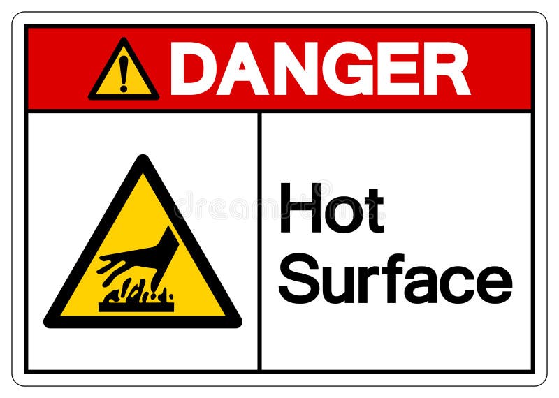 Danger Hot Surface Symbol, Vector Illustration, Isolate on White ...