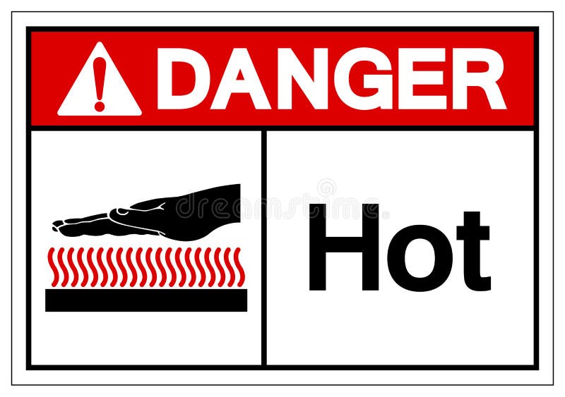 Danger Hot Symbol Sign, Vector Illustration, Isolate on White ...