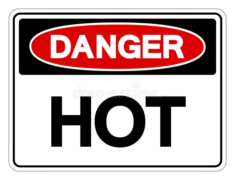 Danger Hot Symbol Sign,Vector Illustration, Isolate on White Background ...