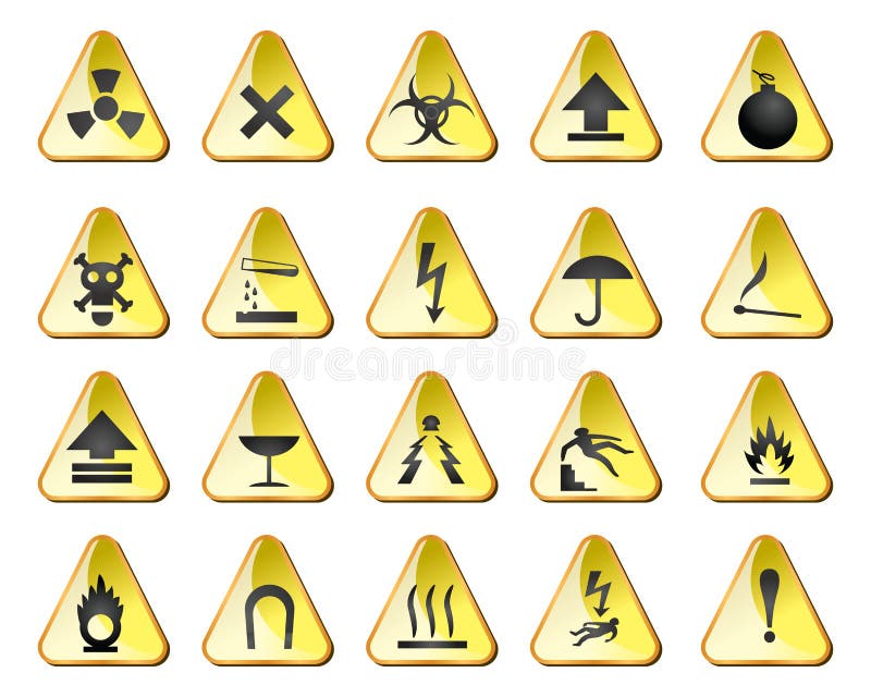 Danger icons stock vector. Illustration of injury, extreme - 10457289