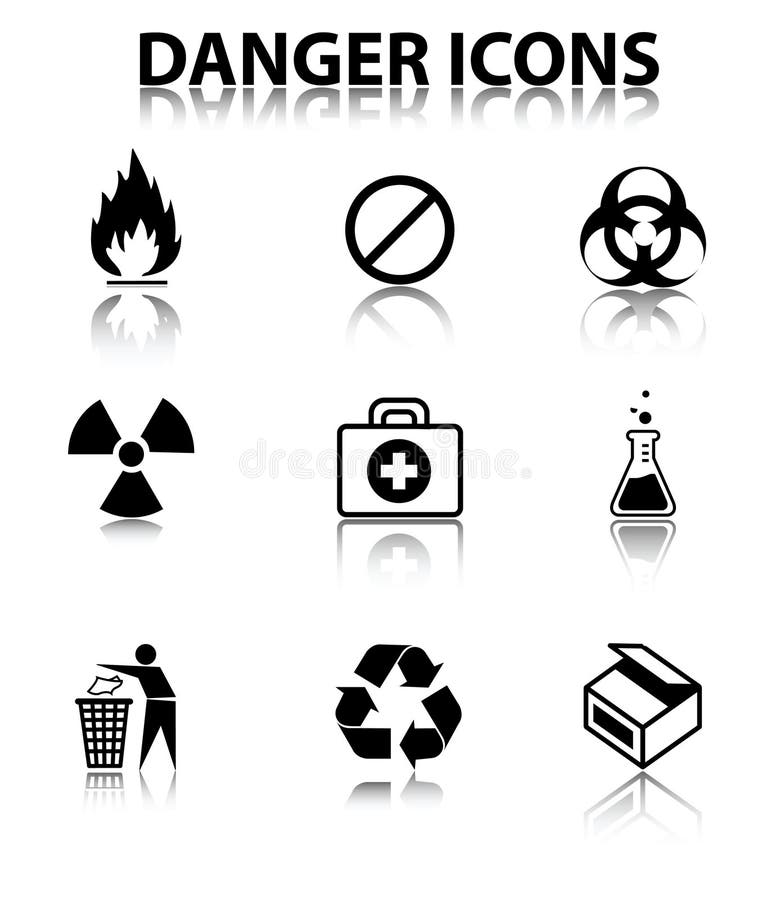 Danger icons stock vector. Illustration of clip, sign - 17082136